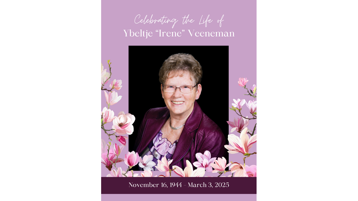 Irene Veeneman Obituary - Orangeville, ON | Dods & McNair Funeral Home ...
