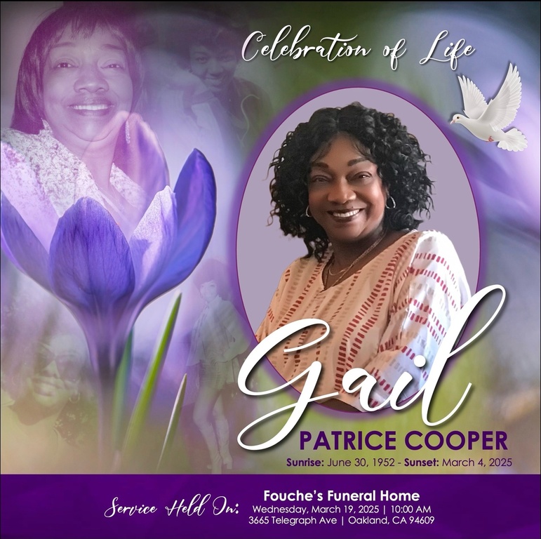 GAIL PATRICE COOPER Obituary - Oakland, CA | Fouché's Hudson Funeral Home
