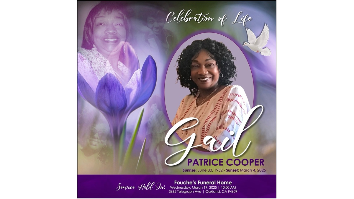 GAIL PATRICE COOPER Obituary - Oakland, CA | Fouché's Hudson Funeral Home