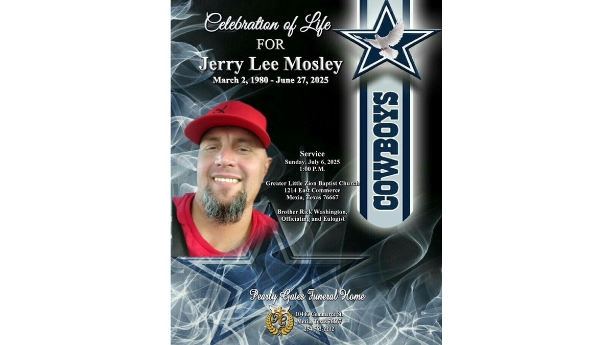 Jerry Mosley Obituary - Mexia, TX | Pearly Gates Funeral Home